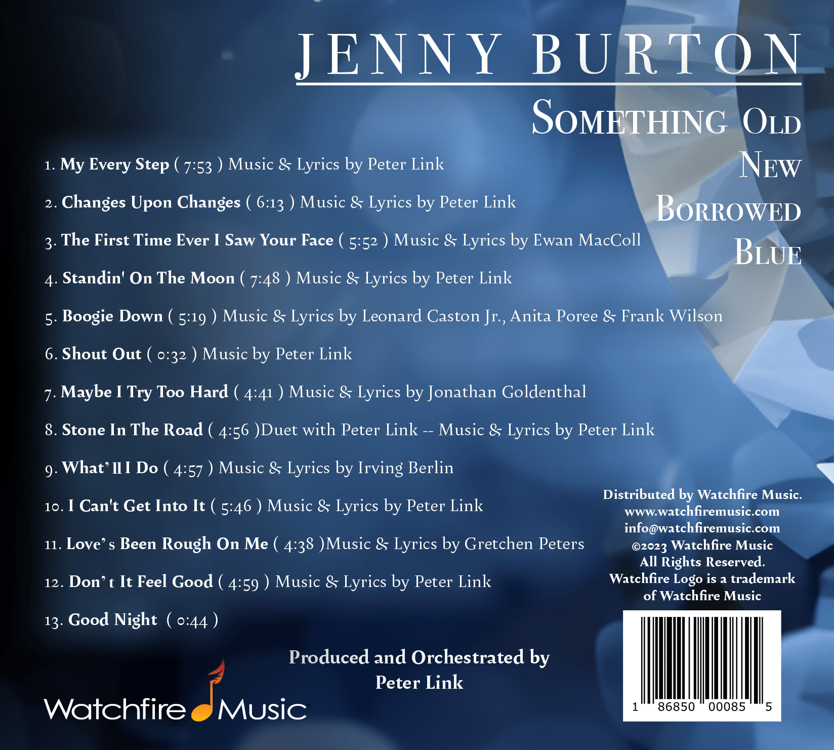 Jenny Burton - Something Old New Borrowed Blue - Watchfire Music