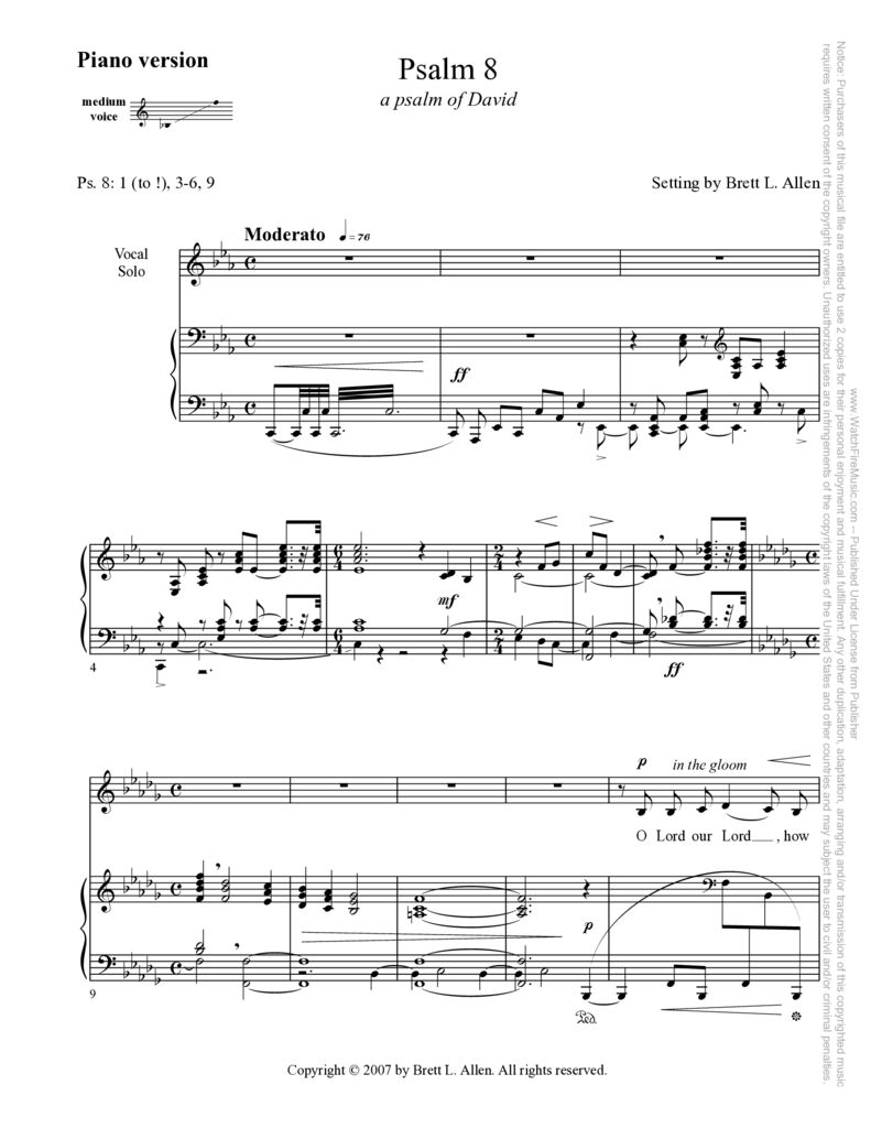 Psalm 8 - Watchfire Music